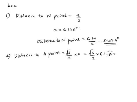 Solved Bcc Structure With A Lattice Constant A 614 Ã Calculate