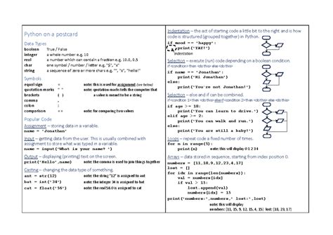 Python Programming Basics Data Types And Code Structure Studocu