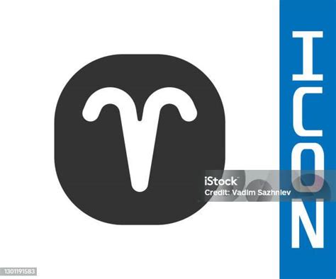 흰색 배경에 격리 된 회색 양자리 조디악 기호 아이콘 점성술별 자리 수집 벡터 12에 대한 스톡 벡터 아트 및 기타 이미지