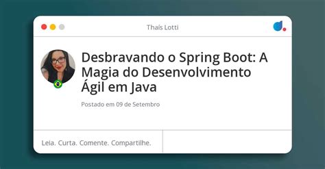 Desbravando O Spring Boot A Magia Do Desenvolvimento Ágil Em Java