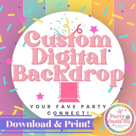 Digital Custom Backdrop Print And Download Etsy