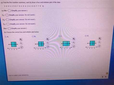 answered a find the five number summary and… bartleby