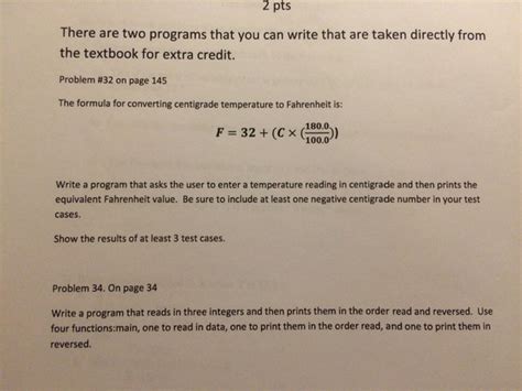 solved there are two programs that you can write that are