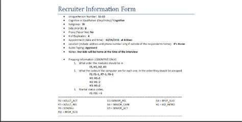 Sample Interview Assignment Information Download Scientific Diagram