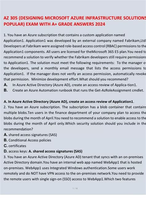 Az 305 Designing Microsoft Azure Infrastructure Solutions Popular