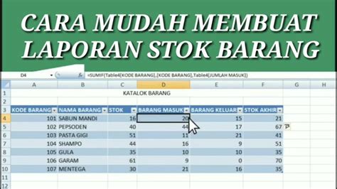 Cara Membuat Stok Barang Di Excel Produkmania Com Riset