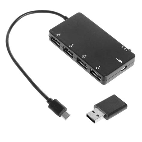 4 Port Micro Usb Otg Hub Power Charging Cable Adap Grandado