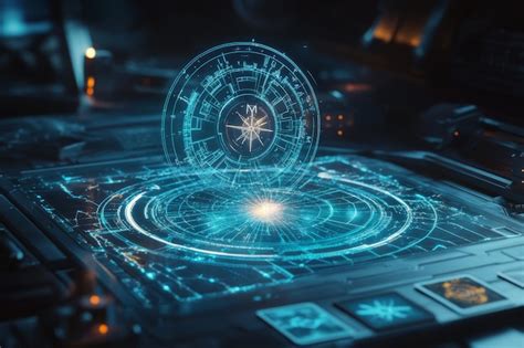 Futuristic Astrology Lab Featuring Holographic Zodiac Charts And