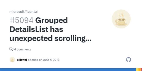Grouped Detailslist Has Unexpected Scrolling Bevaviour When Virtualized · Issue 5094