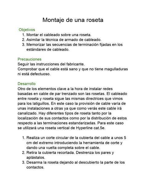 montaje de una roseta pdf