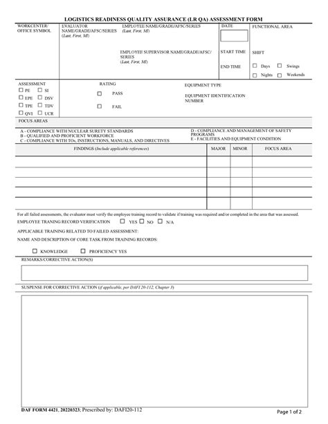 Daf Form 4446a Printable Form 2025