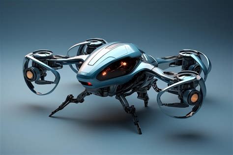 Premium Ai Image Futuristic Robotic Aerial Technology