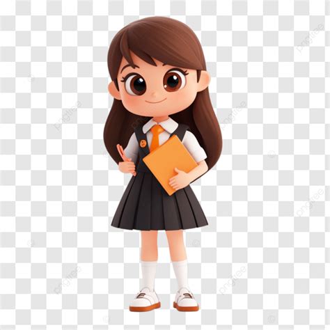 사랑스러운 만화 여학생 그림 숭 비할만한 3d 만화 애니메이션 여학생 귀여운 학생 캐릭터 Png 일러스트 및 이미지 에 대한 무료 다운로드 Pngtree