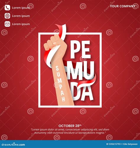 Youth Pledge Day Background Vector Illustration