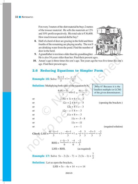 Ncert Book For Class 8 Maths Chapter 2 Linear Equations In One