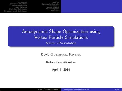 Mscp Aerodynamic Shape Optimization Ppt