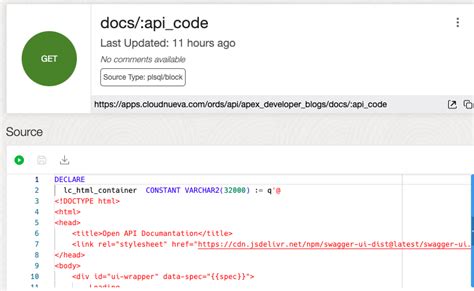 See How You Can Host Open Api Swagger Docs With Oracle Ords