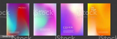 최소한의 동적 커버 디자인을 위해 메쉬 그라데이션 텍스처가 있는 밝은 색상 배경 파란색 분홍색 빨간색 노란색 그래픽 디자인 배너 여름 또는 아쿠아 포스터에 대한 벡터