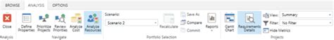 여러 포트폴리오 분석 시나리오 비교 projectonline microsoft learn