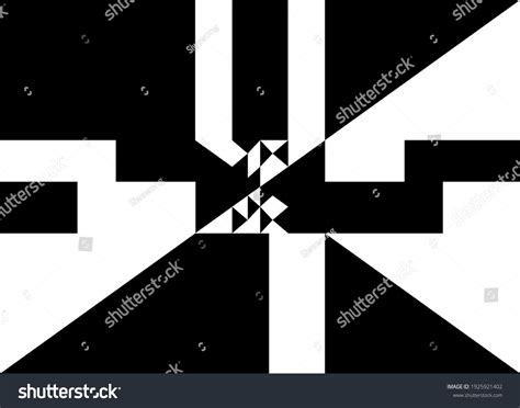 Abstract White Black Triangle Ractangle Pattern Stock Vector Royalty
