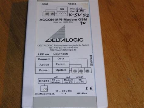 DELTALOGIC GSM ACCON MPI Modem GSM S TS Adapter Used Excellent CoSysS