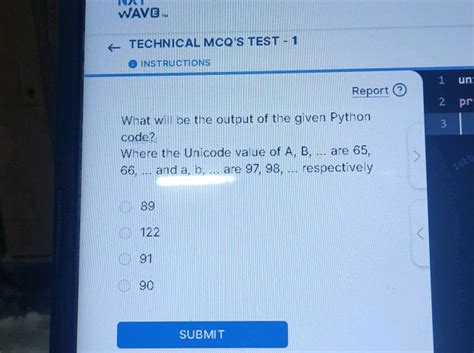 WAVB TECHNICAL MCQS TEST 1 INSTRUCTIONS StudyX