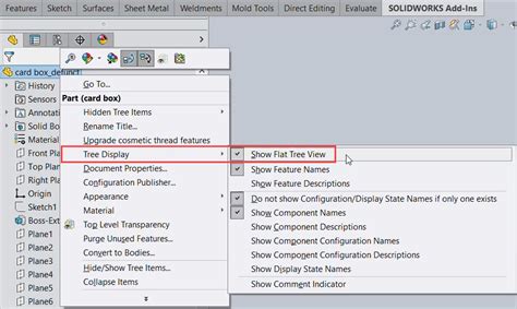 Feature Tree Order SOLIDWORKS CAD GoEngineer Community