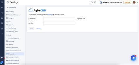 Integration With Agile Crm Tidio