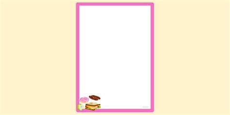 Cute Food Page Border Page Borders Twinkl Resources