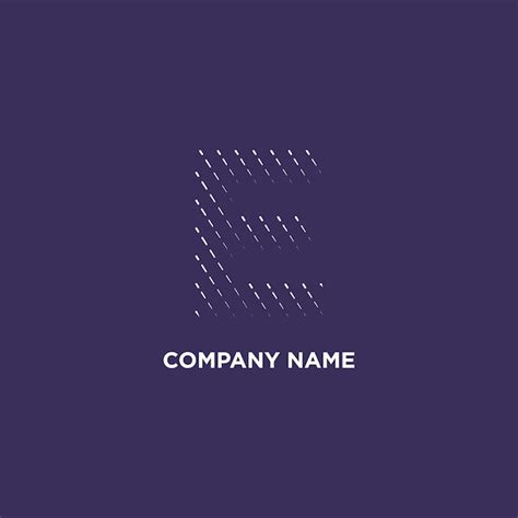Фиолетовый фон с буквой E на нем Премиум векторы