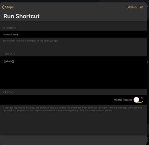 passing siri shortcut to drafts actions help and questions drafts
