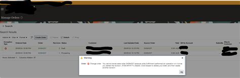 Sales Order Error While Transitioning From Draft To Processing For So Create Update Through