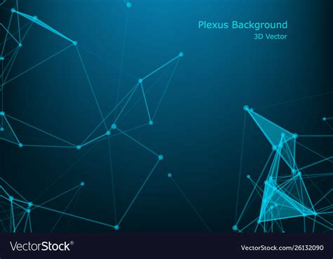 Molecular Structure Connected Lines With Dots Vector Image
