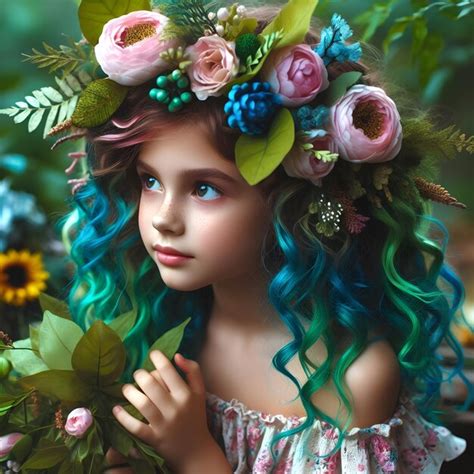 36000 Girl With Floral Hair Pictures