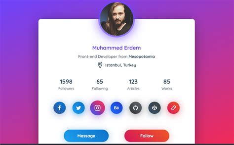 20 Awesome Profile Card Css Design Examples Onaircode