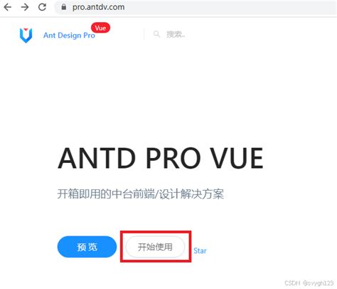 Antd Pro Vue使用 Csdn博客