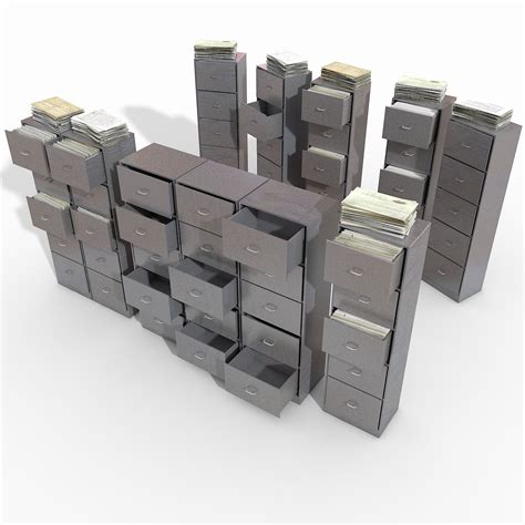 간단한 사무실 문서 캐비닛 3d 모델 29 3ds Dae Fbx Obj Max Free3d