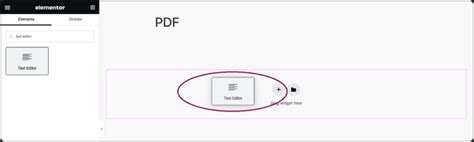 create a pdf download button elementor