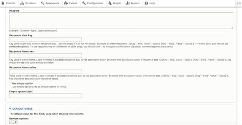 Content Remote Options
