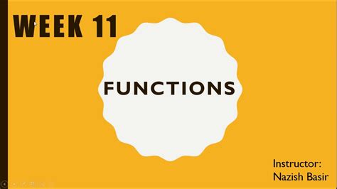 Programming Fundamentals In C Week 11 Youtube