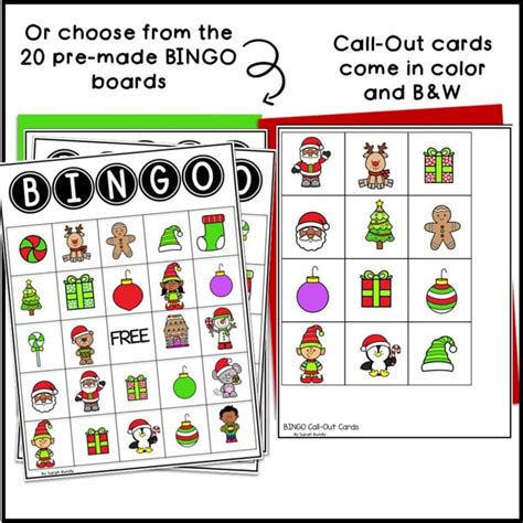 Christmas Bingo Game Holiday Classroom Party Activity No Prep