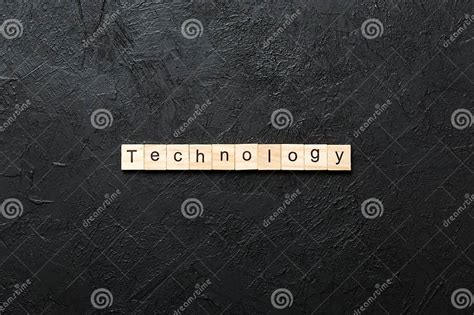 Technology Word Written On Wood Block Technology Text On Table