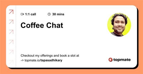 Tapas Adhikary On Linkedin Hello Everyone 👋 The Coffee Chat Is Free Again For Everyone For The