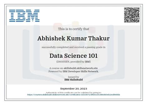 Abhishek Kumar Thakur On Linkedin Datasciencecertified Ibm Ibmdatascience Dataanalysis Ml
