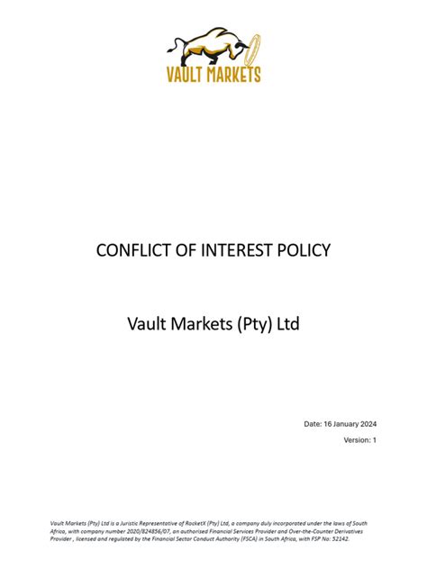 Conflict Of Interest Policy Vm 2024 Pdf Conflict Of Interest