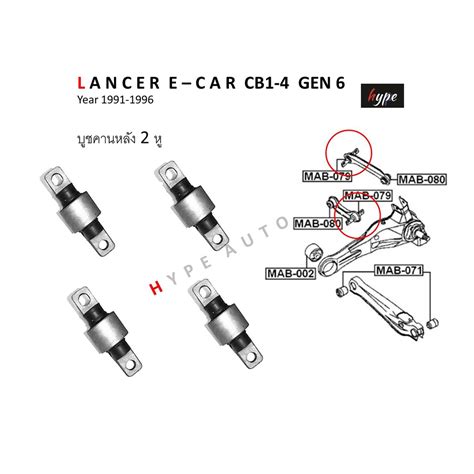 Set บูชอาร์มหลัง บูชคานหลัง สำหรับ มิตซูบิชิ แลนเซอร์ อีคาร์ Lancer