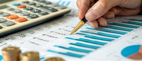 Business Analyst Examining Financial Statements For Internal Control