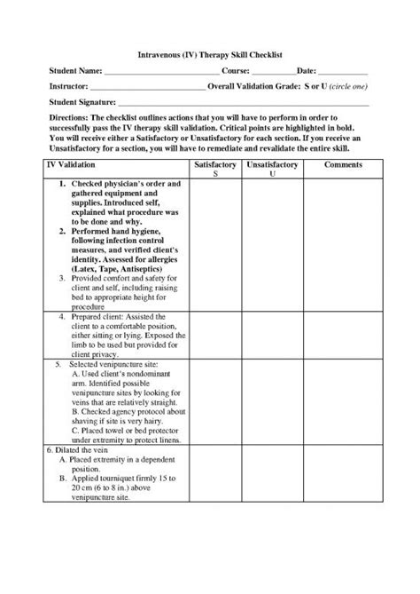 Measures Pdf 92810 Iv Insertion Checklist Bb Posted