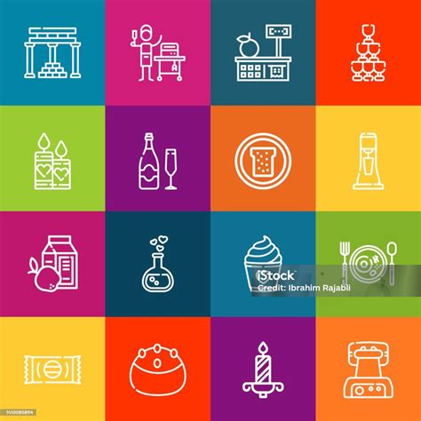 케이크 요소의 현대 얇은 선 아이콘 세트 프리미엄 품질 개요 기호 컬렉션 간단한 모노 선형 픽토그램 팩 웹 그래픽을 위한 스트로크 벡터 로고 개념 귀여운에 대한 스톡 벡터