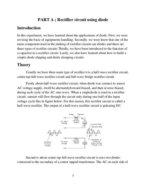 Diode Rectifier Circuit Theory